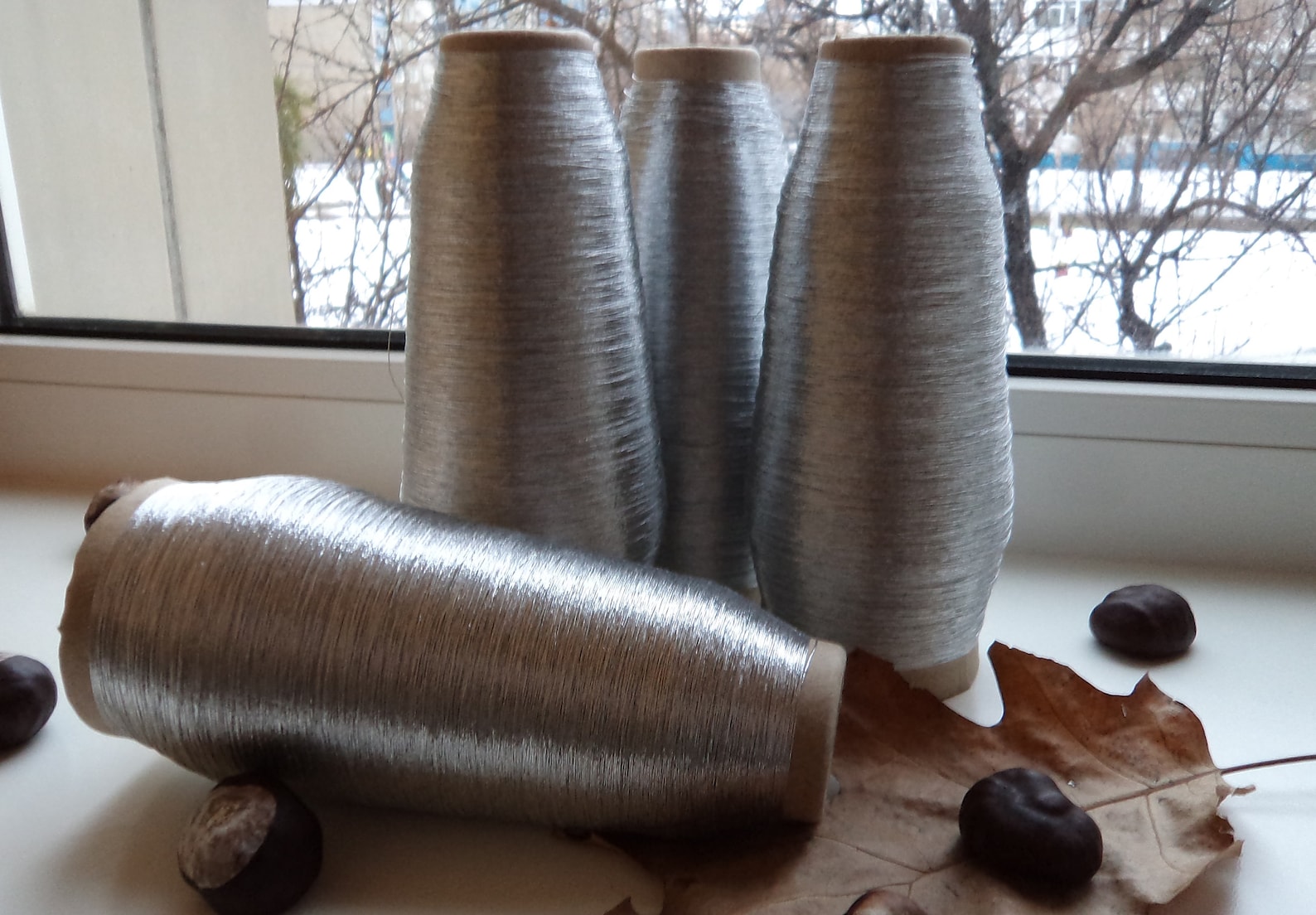 Silver metallic yarn silver metallized yarn 100 g glitter yarn | Etsy