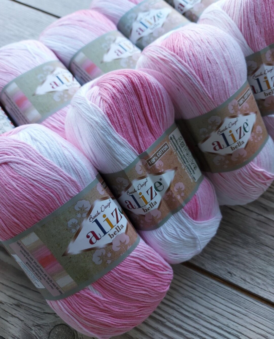 Yarn Alize Bella Batik 2126 100g Yarn 100% Cotton Yarn Cotton Thread ...