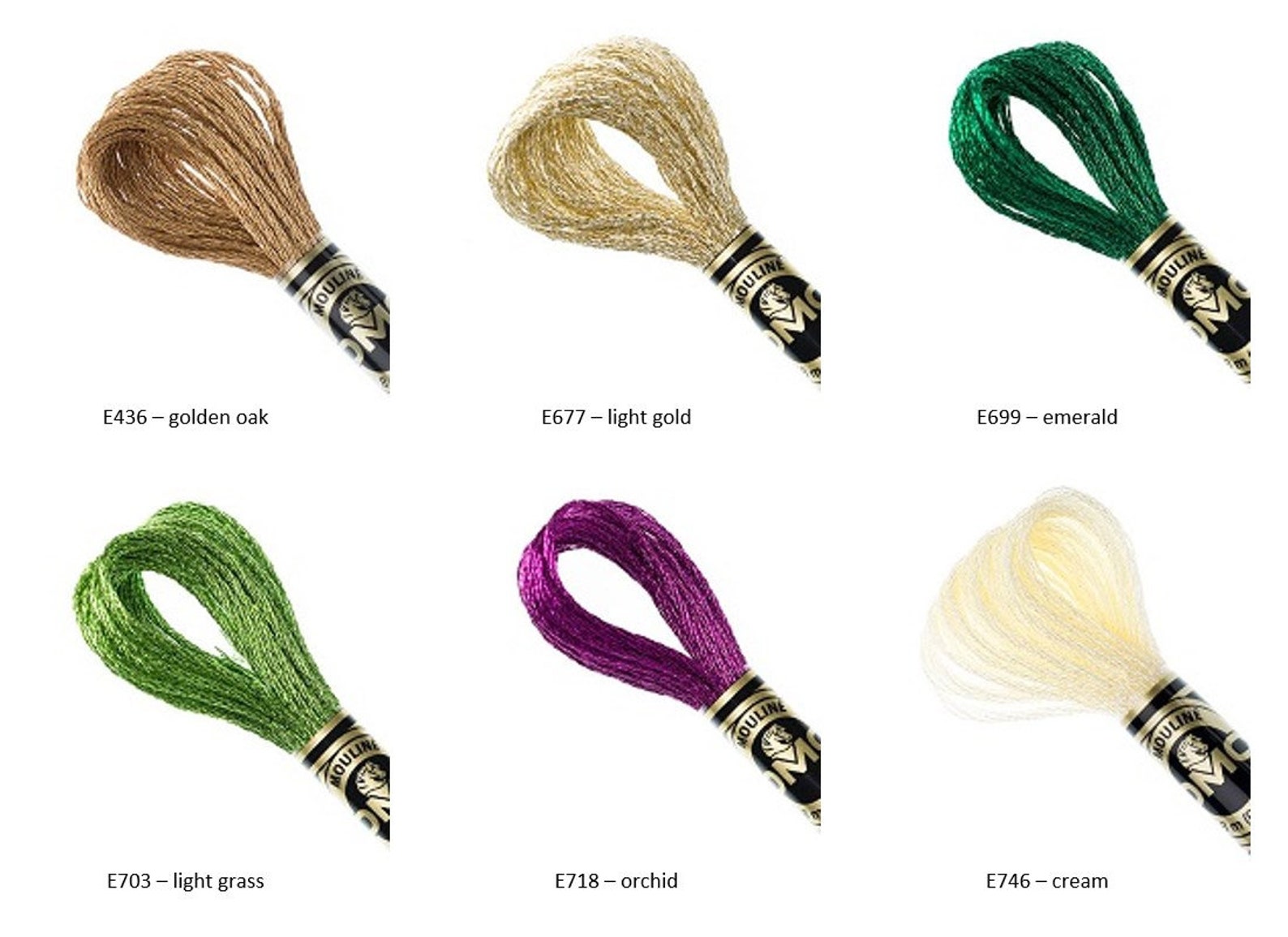 Embroidery floss DMC Light Effects floss metallized thread | Etsy