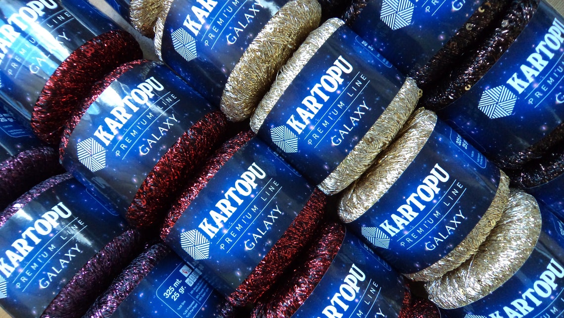 Yarn Kartopu Galaxy Yarn Payette Yarn Sequin Yarn Payette - Etsy