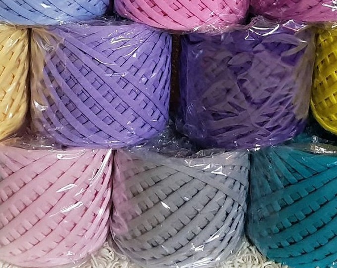 T-shirt Yarn 7-9mm 50m 100% Cotton Yarn Spaghetti Yarn Bag | Etsy