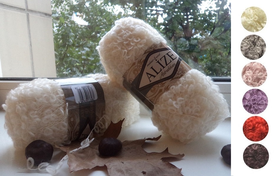 Yarn Alize Astrakhan yarn boucle yarn ratine yarn pongee yarn | Etsy