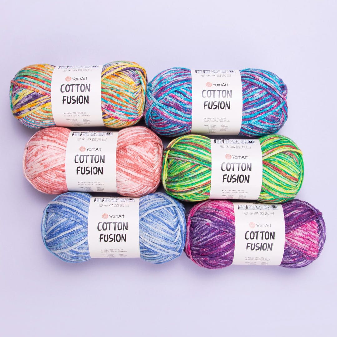 Yarn Cotton Fusion Yarnart 100% Cotton Yarn Grade Yarn Gradient Cotton ...