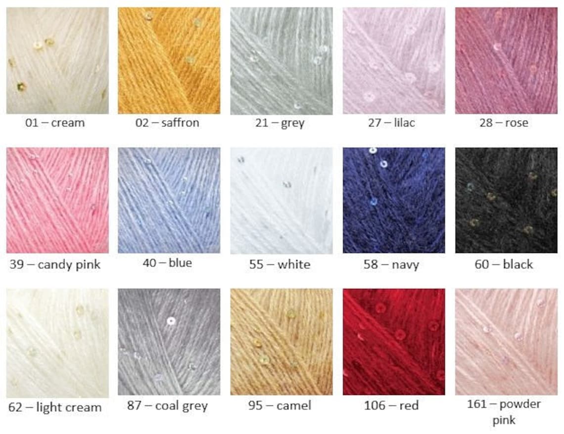 Yarn Alize Angora Gold Pullu Payette Yarn Sequins Yarn Payette Sequin ...