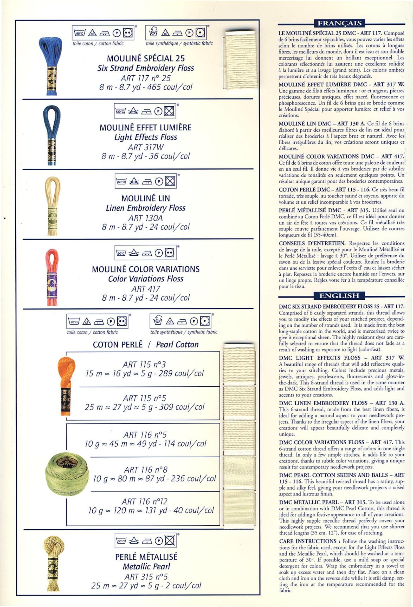 DMC Cotton Embroidery Floss 100% Cotton Embroidery Thread Embroidery ...