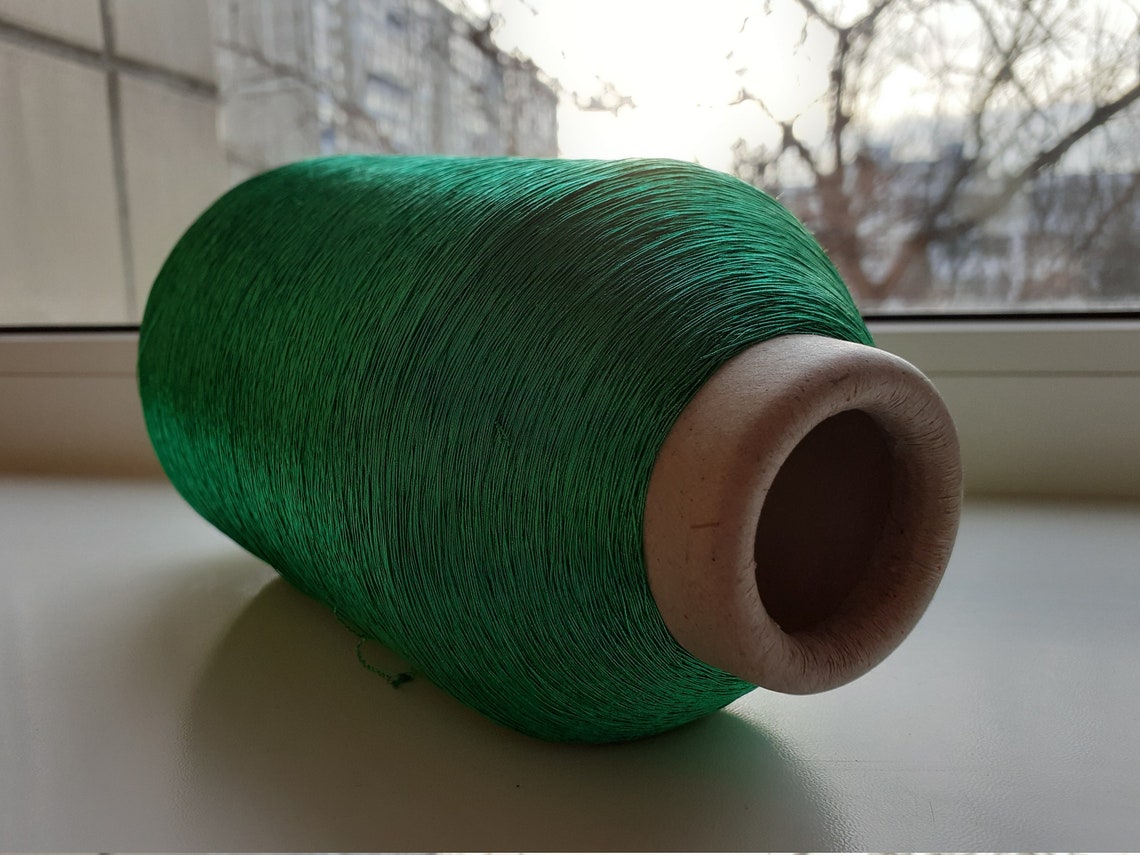 Green Metallic Yarn 500g Green Metallized Yarn Glitter Yarn - Etsy