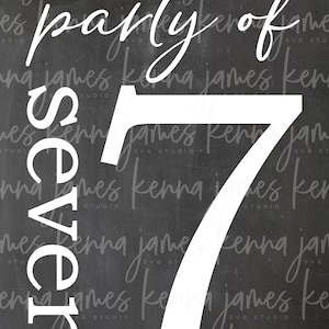 Party of Svg | Party of 7 Svg | Party of Seven Svg | Family Number Sign ...
