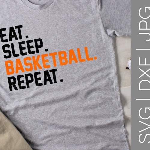 Eat Sleep Basketball Repeat Svg Basketball Svg Sports Svg - Etsy