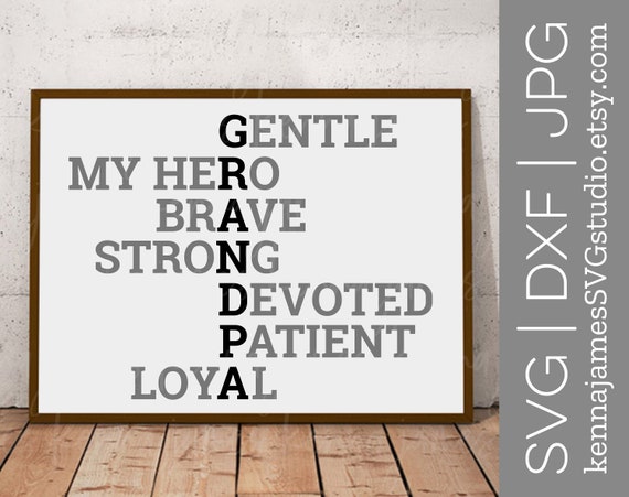 Set of 2 Grandpa Svg Grandfather Svg Papa Svg | Etsy