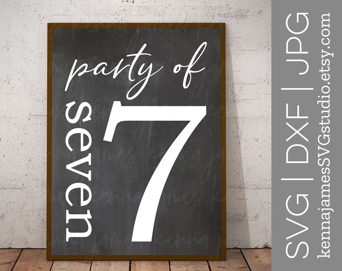 Party Of svg Party Of 7 svg Party Of Seven svg Family | Etsy
