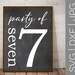 Party of Svg | Party of 7 Svg | Party of Seven Svg | Family Number Sign ...