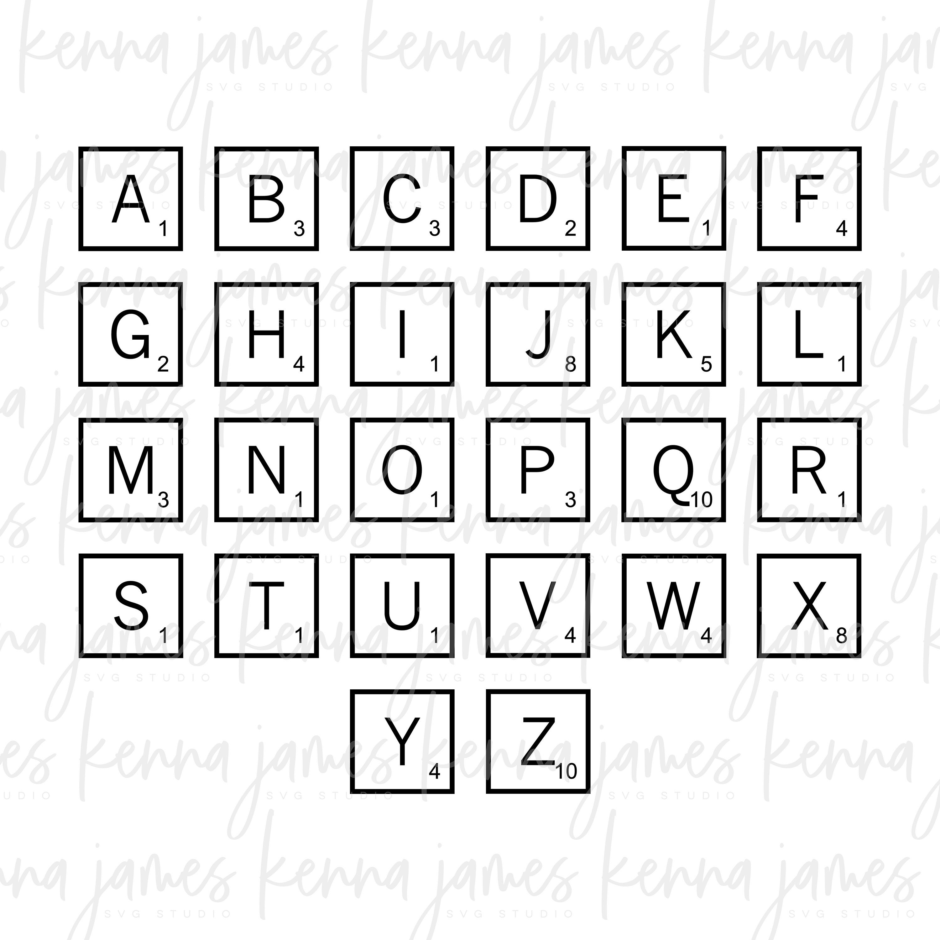 3 Sets Alphabet Tiles Svg Letter Tiles Svg Alphabet Svg - Etsy UK