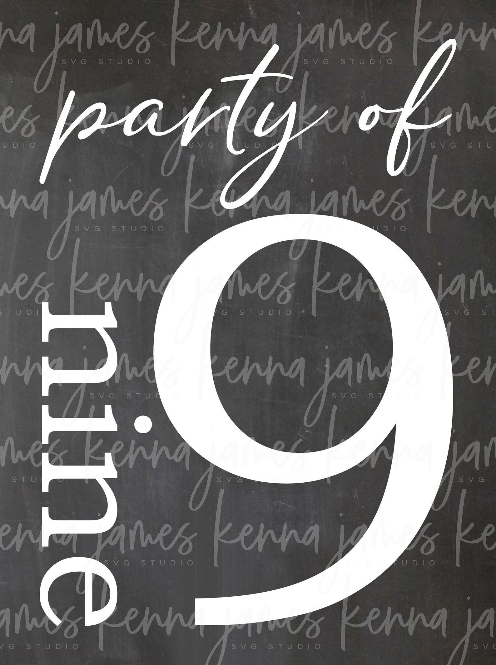 Party of Svg Party of 9 Svg Party of Nine Svg Family | Etsy