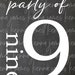 Party of Svg Party of 9 Svg Party of Nine Svg Family Number Sign Svg ...
