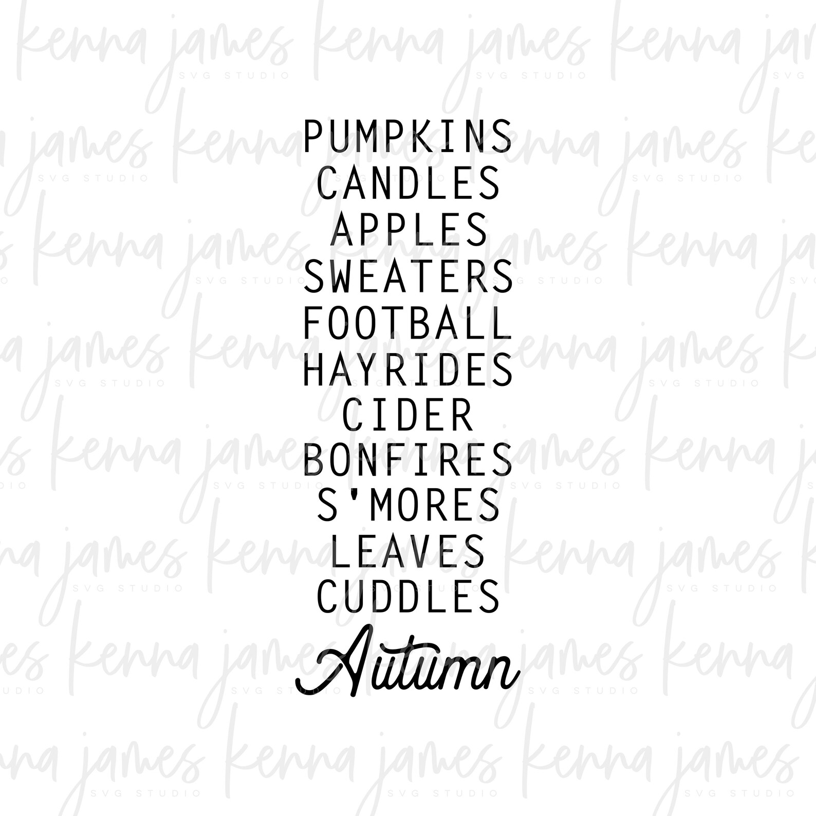 Autumn svg Fall svg Autumn Things svg Fall Things svg | Etsy