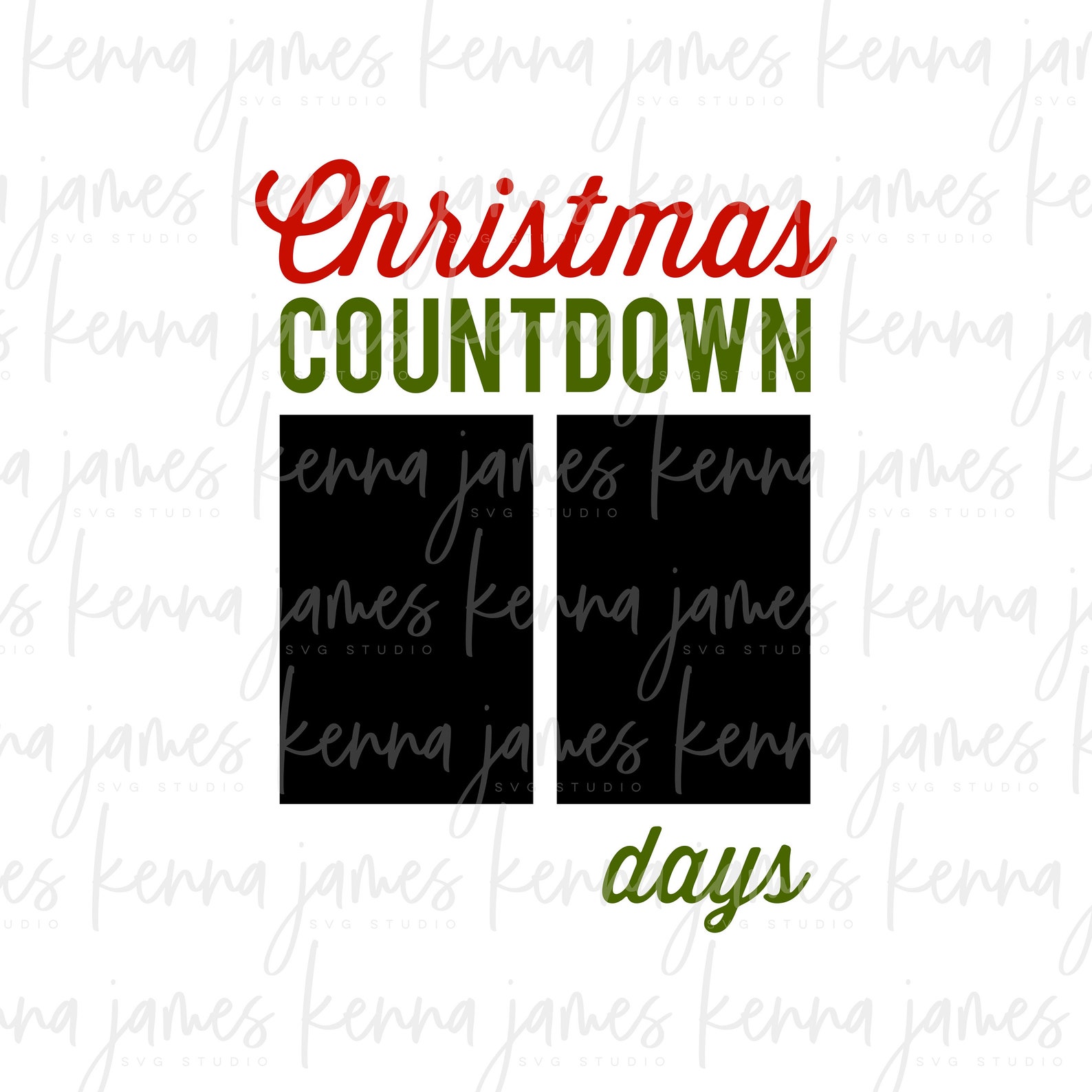 Christmas Countdown Svg Christmas Svg Countdown Svg | Etsy