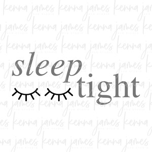 Set of 2 Good Night Sleep Tight Svg Bedroom Svg Nursery - Etsy
