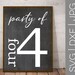 Party of Svg | Party of 4 Svg | Party of Four Svg | Family Number Sign ...