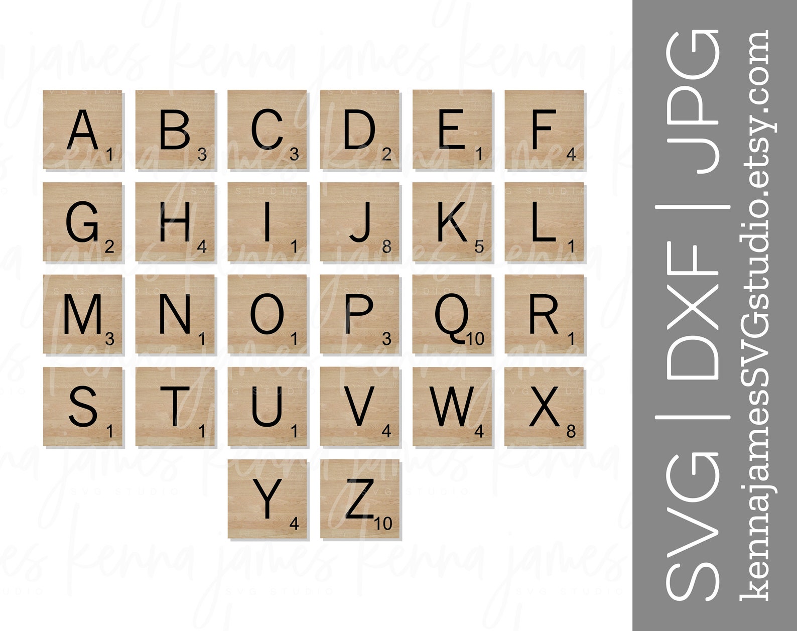 3 Sets Alphabet Tiles Svg Letter Tiles Svg Alphabet Svg | Etsy