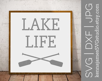 Vertical Lake Stencil With Oar by Studior12 DIY Country Rustic Home ...