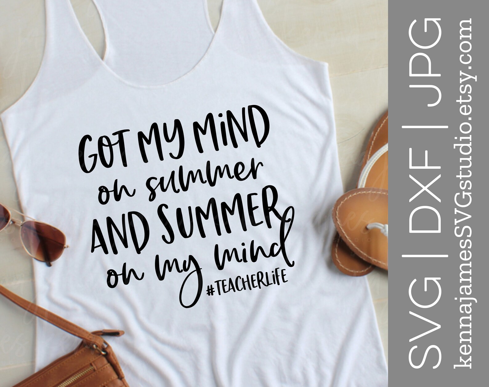 Got My Mind on Summer and Summer on My Mind Svg Teacher Svg - Etsy