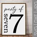 Party of Svg | Party of 7 Svg | Party of Seven Svg | Family Number Sign ...