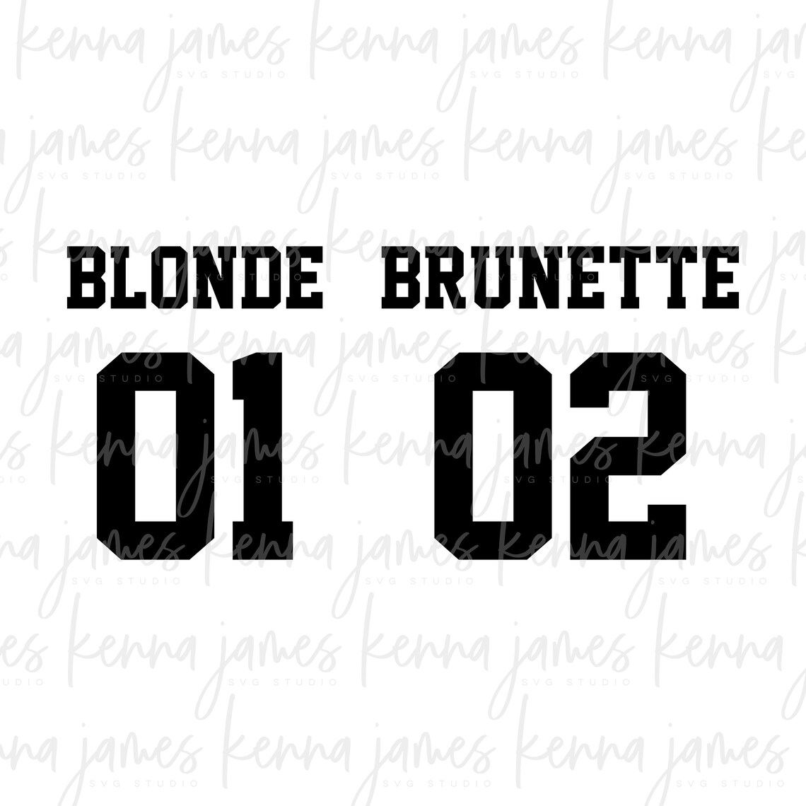 Set of 2 Blonde Svg Brunette Svg Blonde Friend Svg - Etsy