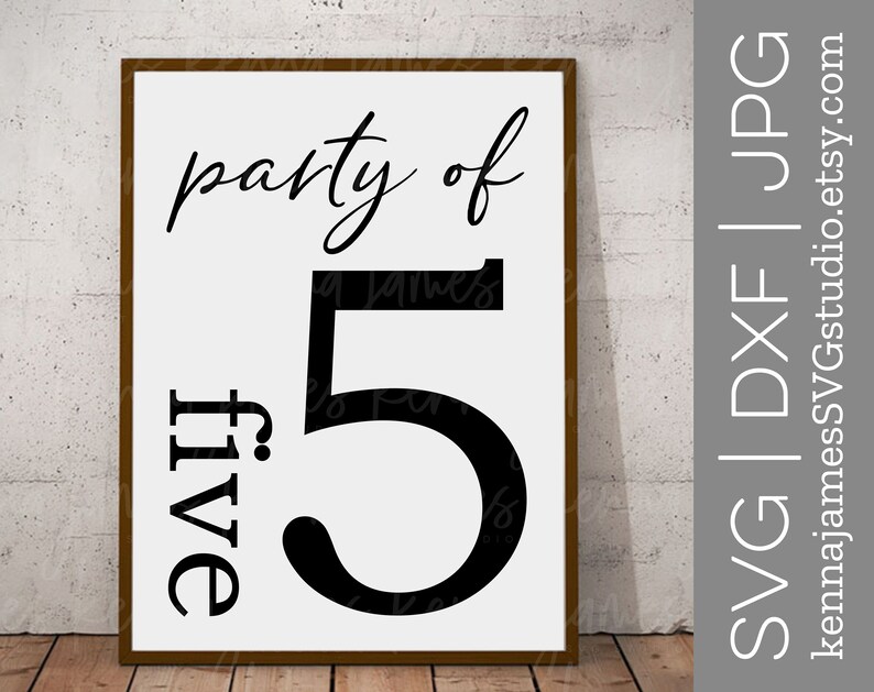 Party Of svg Party Of 5 svg Party Of Five svg Family | Etsy