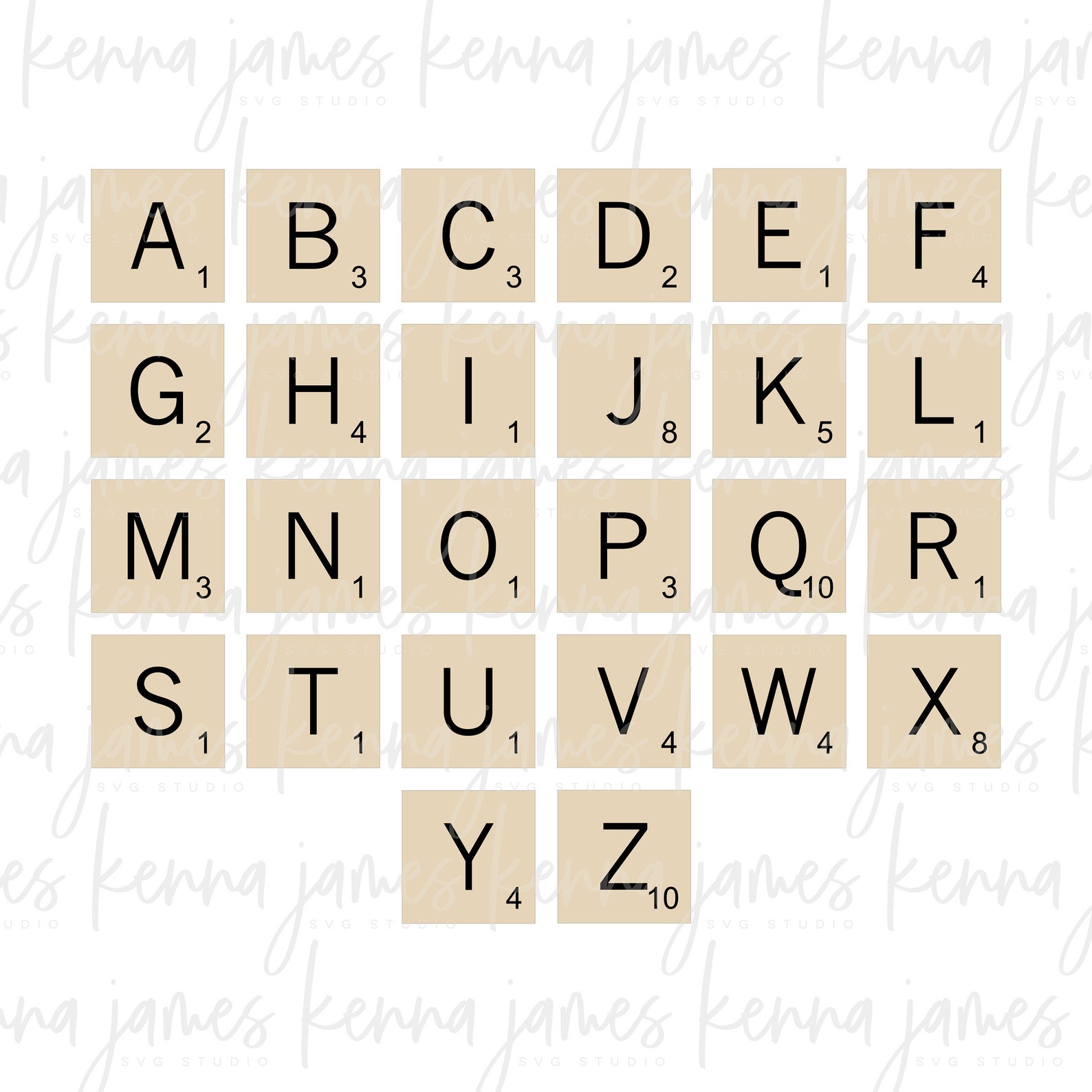 3 Sets Alphabet Tiles Svg Letter Tiles Svg Alphabet Svg - Etsy UK