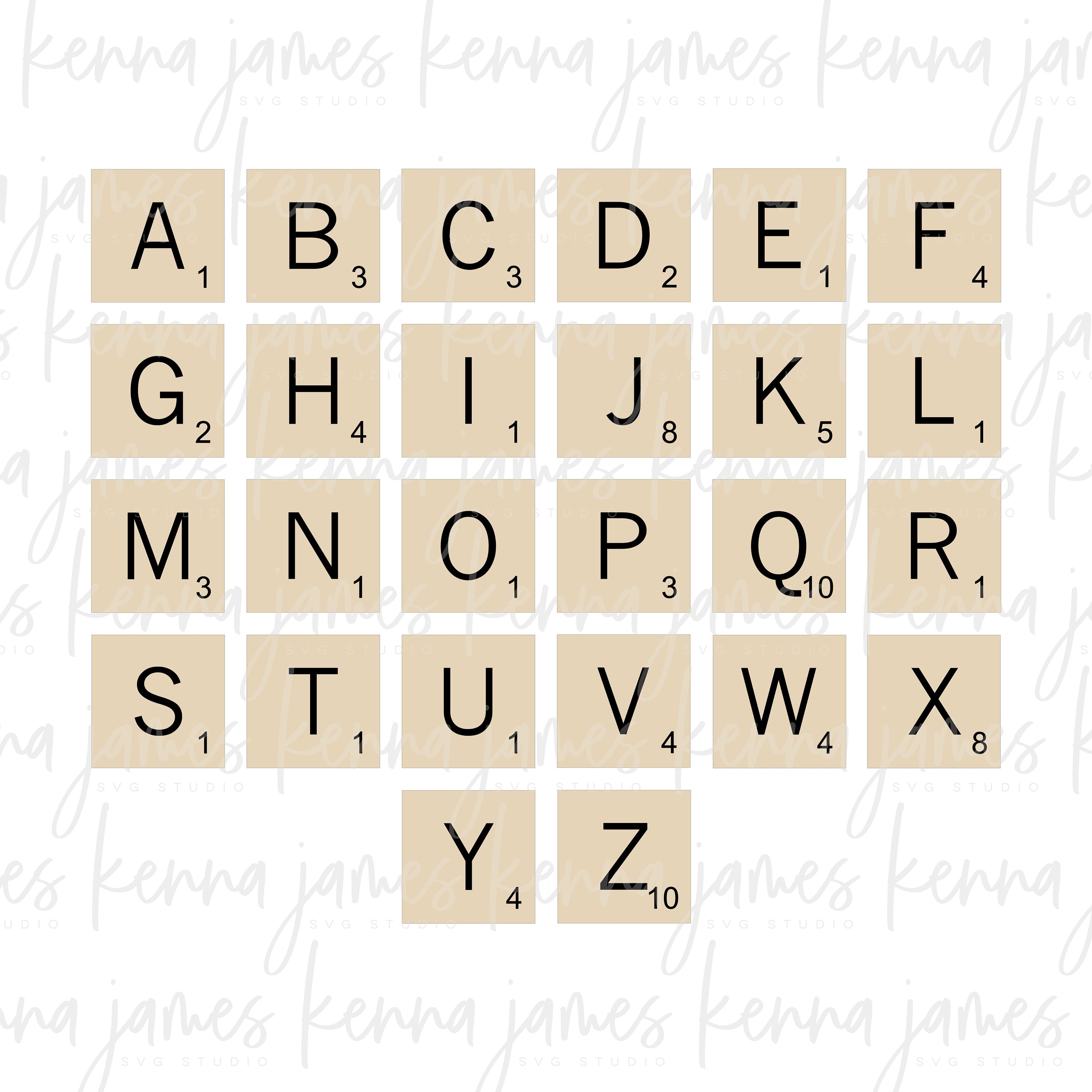 3 Sets Alphabet Tiles Svg Letter Tiles Svg Alphabet Svg - Etsy UK