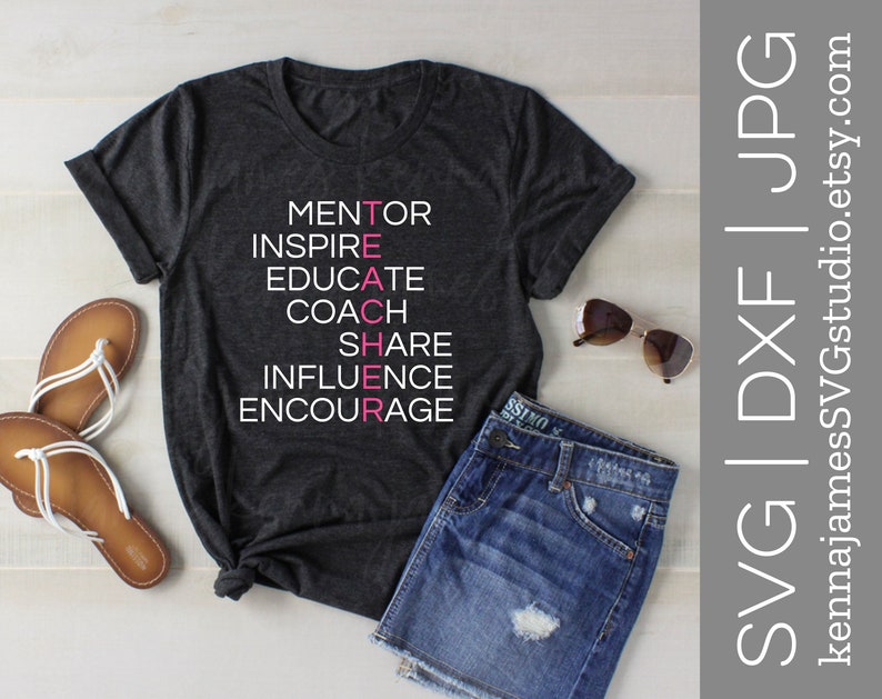 Teacher Svg Mentor Svg Inspire Svg Educate Svg Coach - Etsy