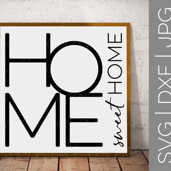 Vertical Home Sweet Home Svg - Etsy