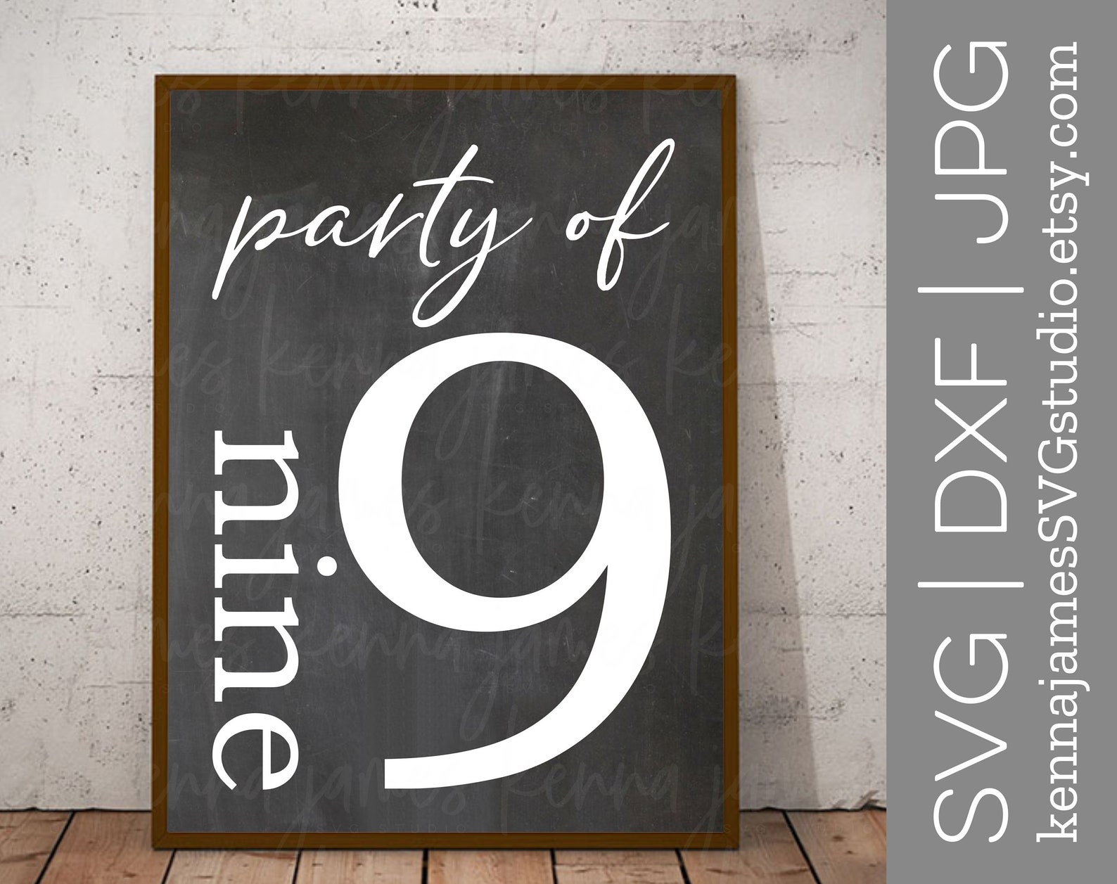 Party of Svg Party of 9 Svg Party of Nine Svg Family | Etsy