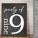 Party of Svg Party of 9 Svg Party of Nine Svg Family Number Sign Svg ...