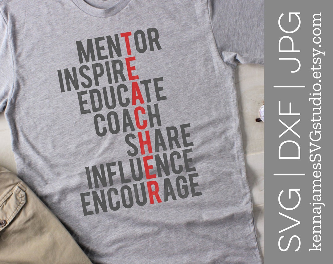 Teacher Svg Mentor Svg Inspire Svg Educate Svg Coach Svg Share Svg ...