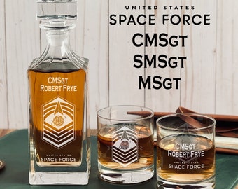 Chief Master Sergeant First Sergeant Custom Laser Engraved Barware - Etsy