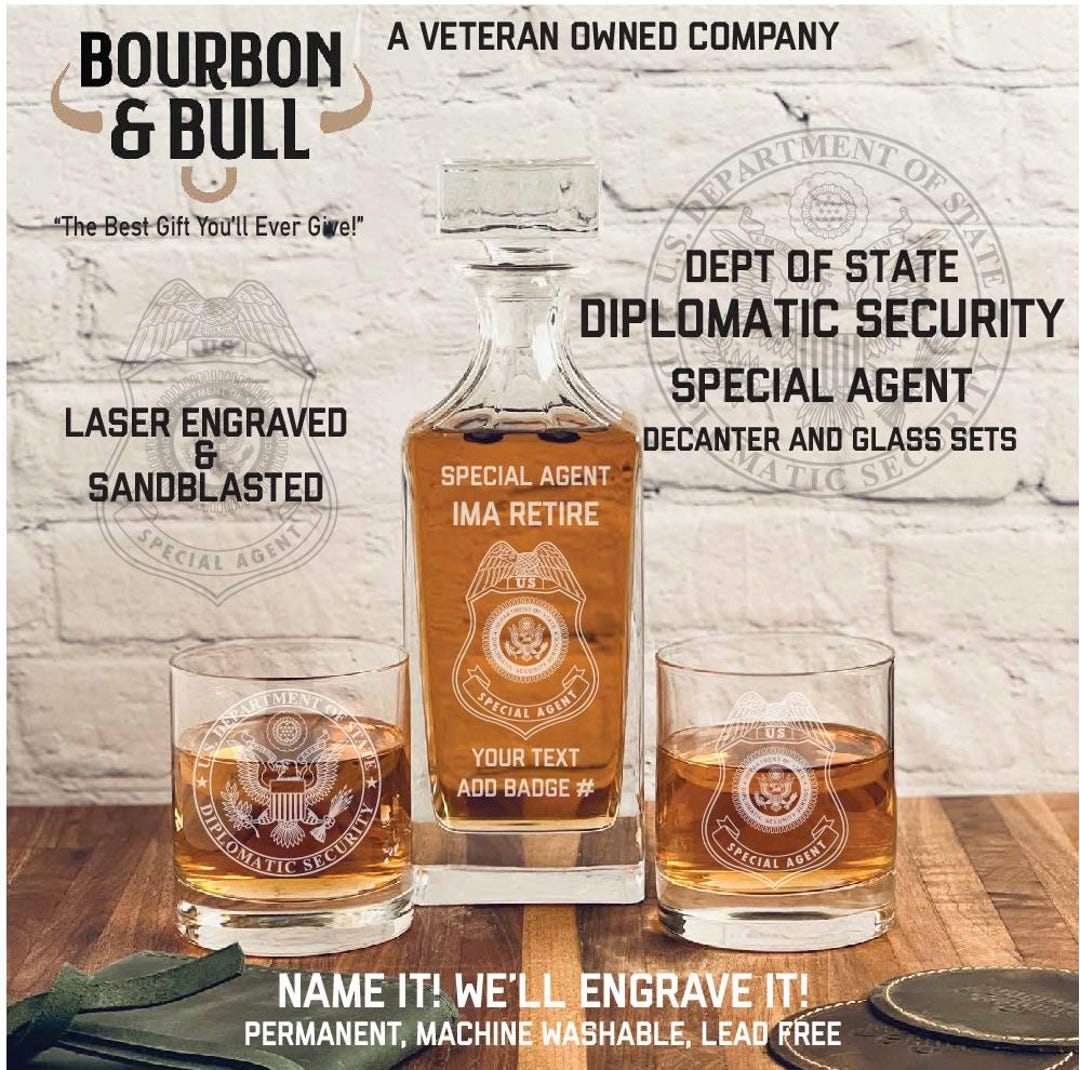 Personalized Diplomatic Security Whiskey Decanter Set – Engraved ...