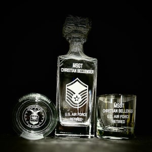 Personalized Command Chief Master Sergeant Whiskey Decanter Gift Set ...