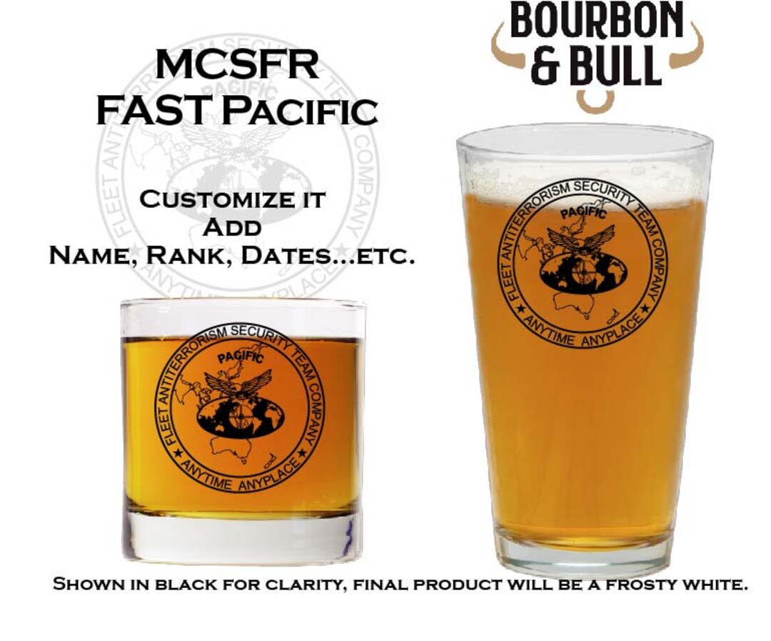 USMC Security Forces FASTPAC Whiskey Glass Gift Set, Birthday Gift, End ...