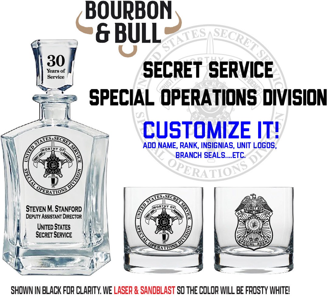 Secret Service Special Operations Division Whiskey Decanter Set ...