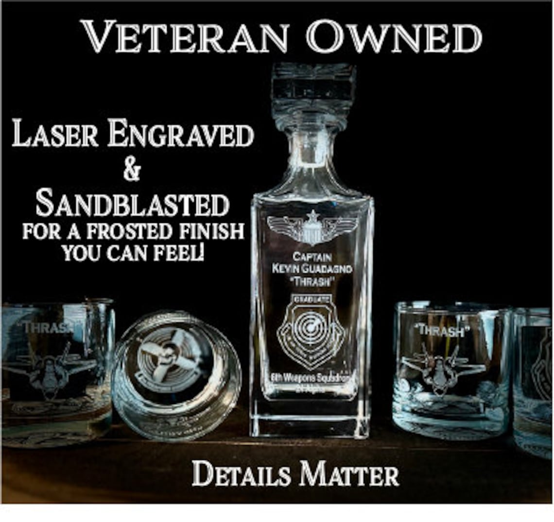 Engraved HSM-49 Scorpions Whiskey Decanter Set, Navy Gift - Etsy