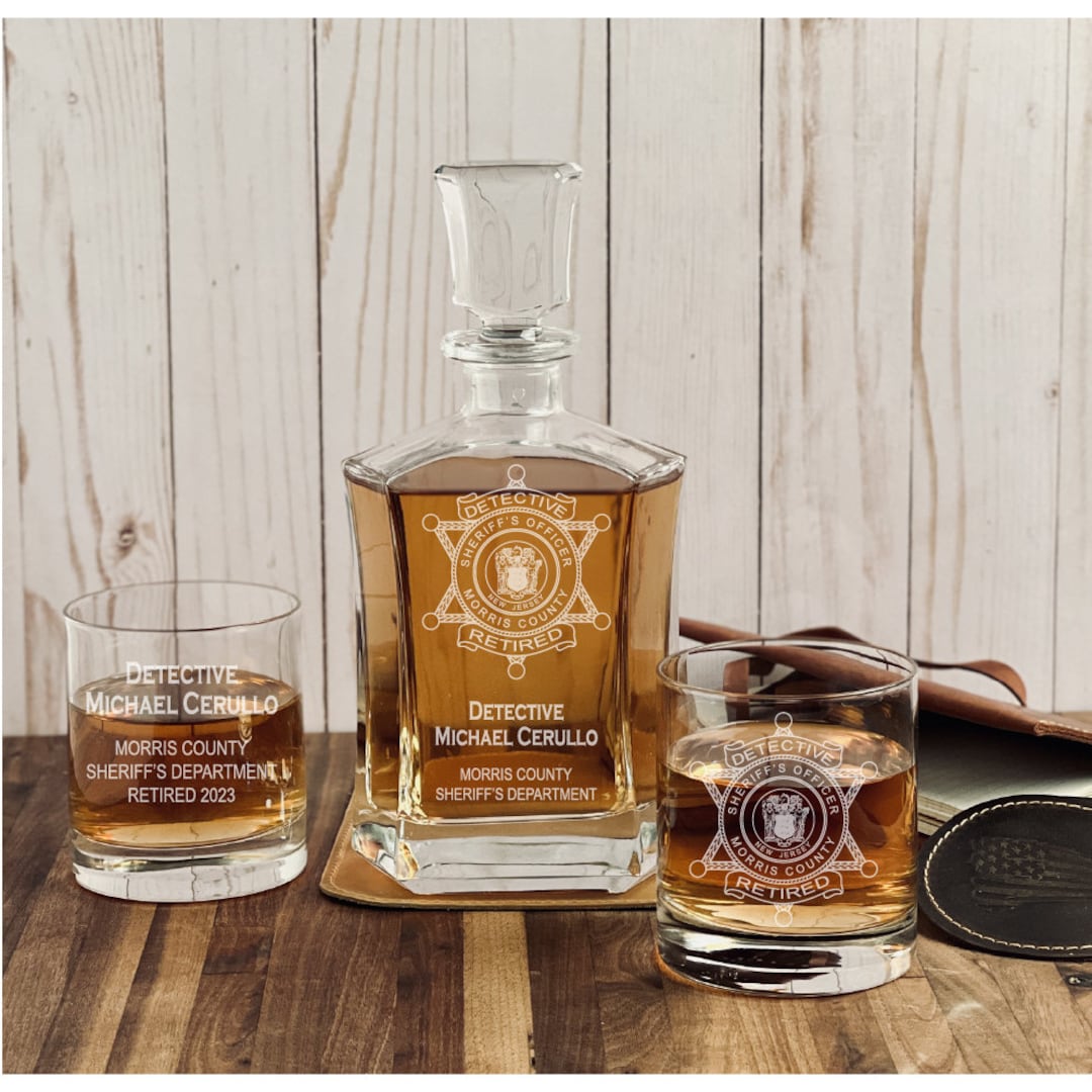 Morris County Sheriff Badge - Personalized Whiskey Decanter, Police ...