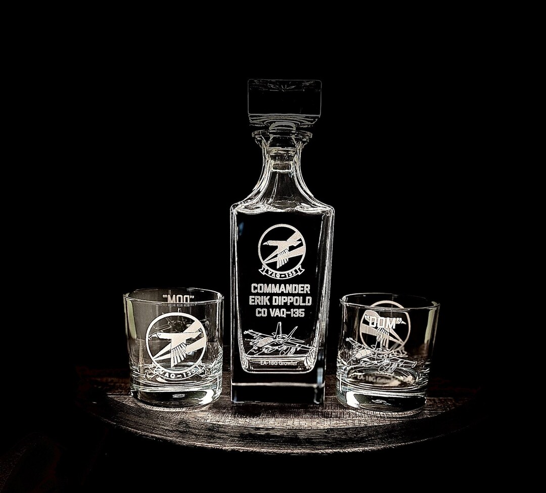 Navy HM-14 Vanguard Whiskey Decanter Set, Squadron Gift, Airwing Gift ...
