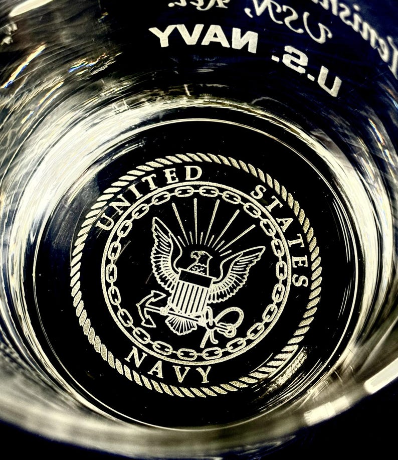 Personalized Navy Officer Whiskey Decanter Set, Military Gift - Etsy