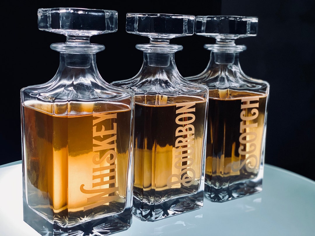 Engraved Premium Decanters, Decanters by Spirits, Home Bar Gift ...