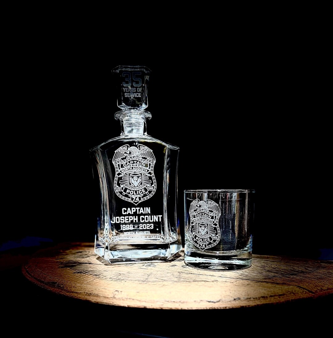 North Augusta Police Badge - Personalized Whiskey Decanter, Police ...