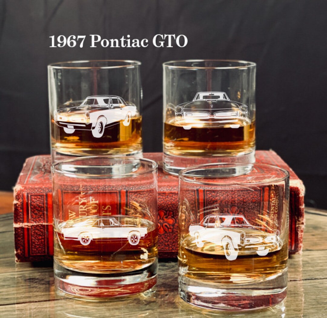 1967 Pontiac GTO Muscle Car Engraved Glassware, 1967 GTO Glasses, Gift ...