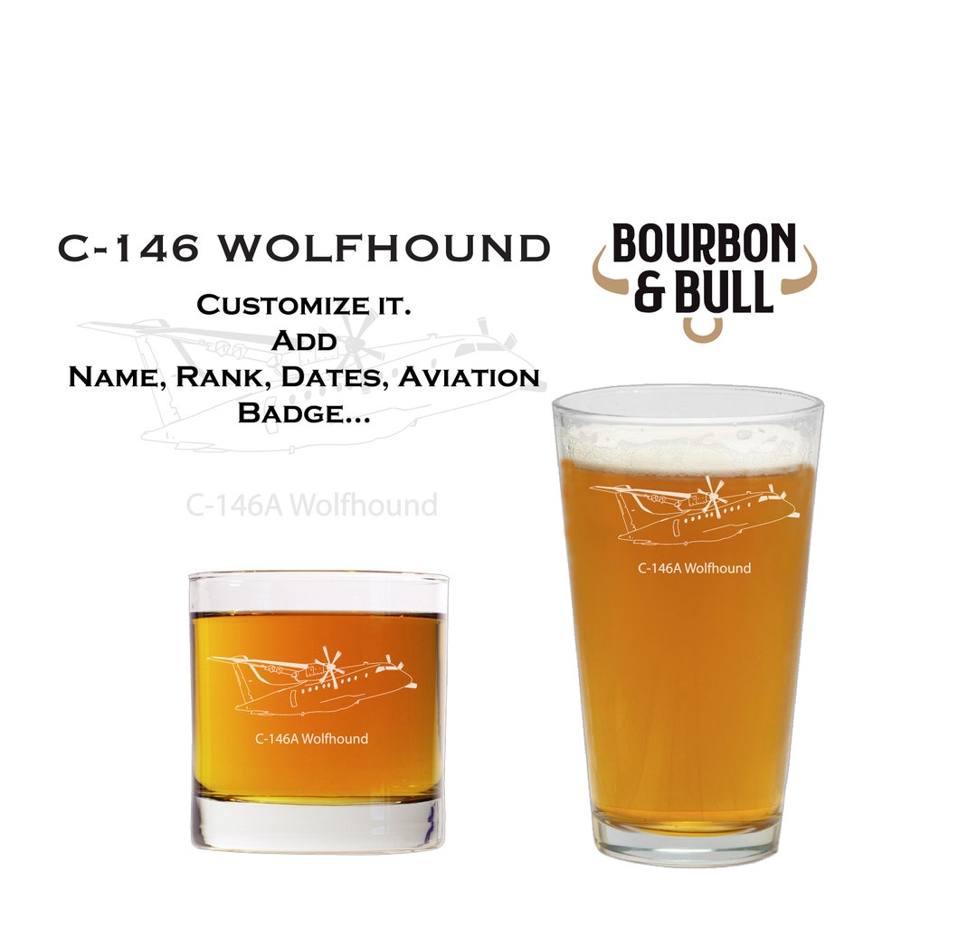 C146 Wolfhound Whiskey Glass Gift Set, Pilot Gift, Flight Crew ...