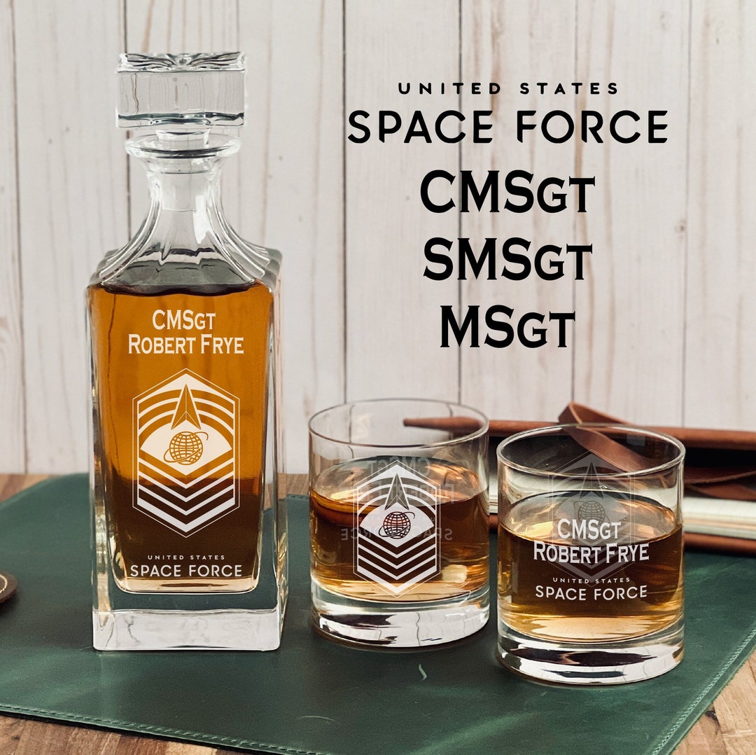 Personalized US Space Force "sergeants" Whiskey Decanter Set, USSF ...