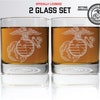 Marine Corps Whiskey Glasses USMC Gift, Retirement Gift, Promotion Gift ...